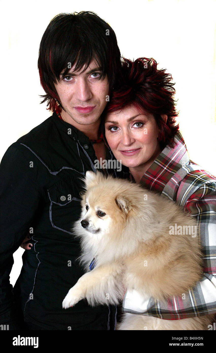 X Factor contestant Tabby with Sharon Osbourne and her dog Minnie as ...