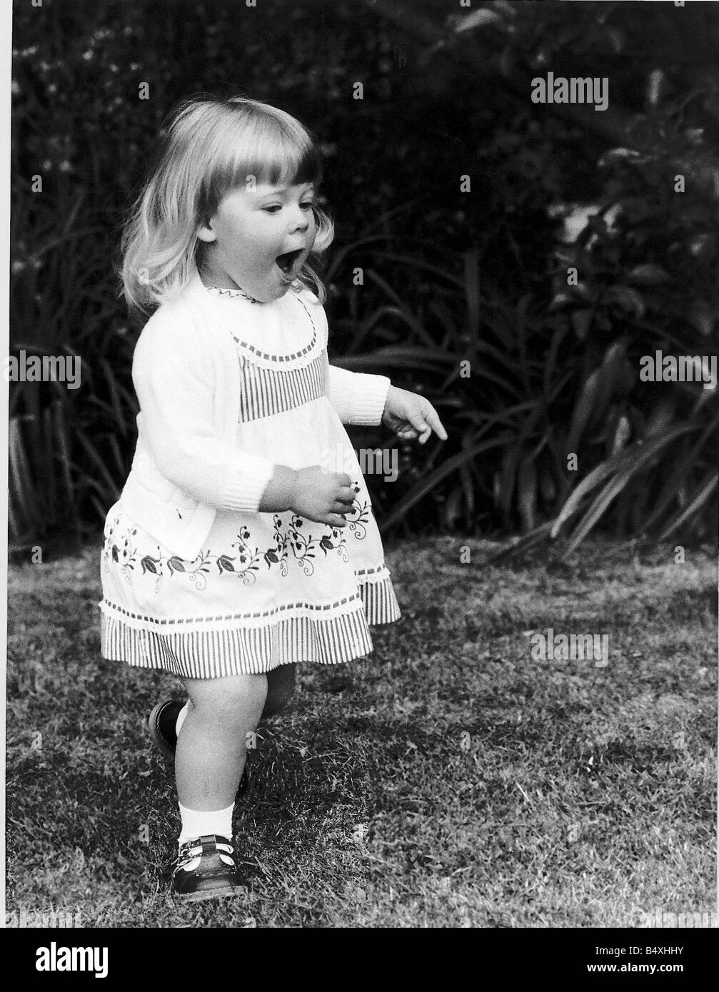 Louise Brown the first test tube baby in the world in the garden at ...