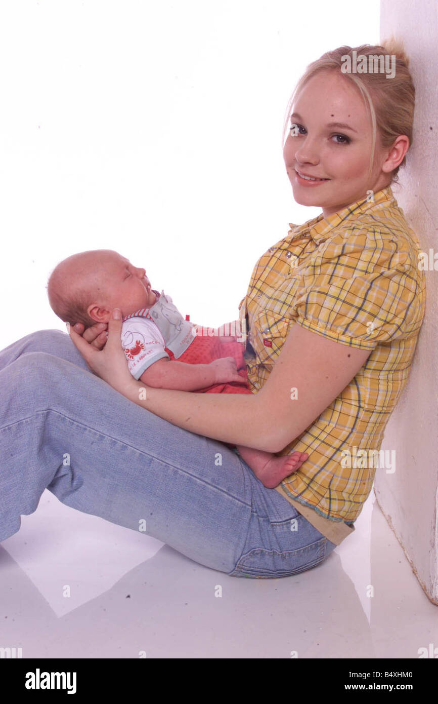 Georgia Moffett May 2002 Pictured with baby son Ty Georgia is the ...