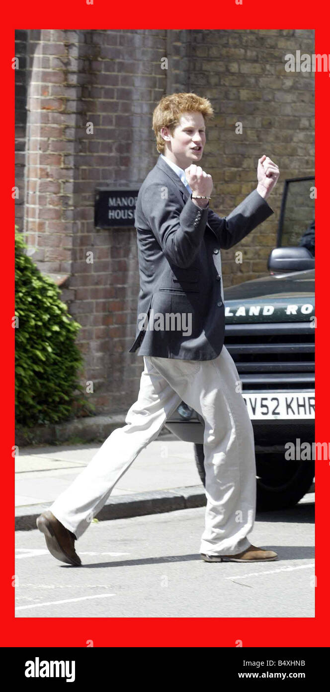 Prince Harry leaves his classroom after taking his last exam at Eton ...