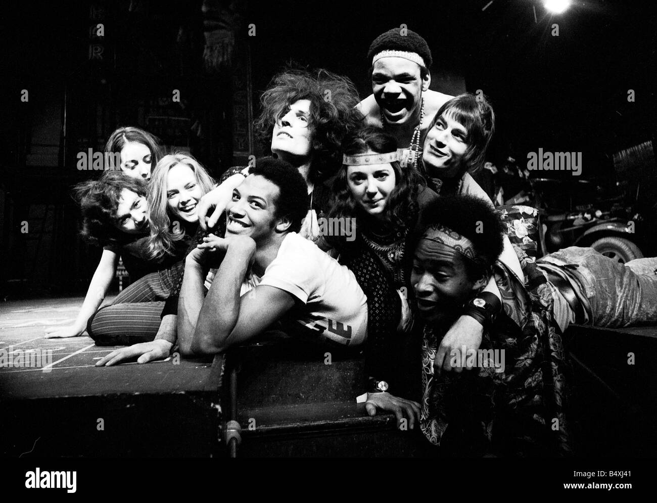 Manchester Cast of Musical Hair Rehersals for the musical at the Palace ...