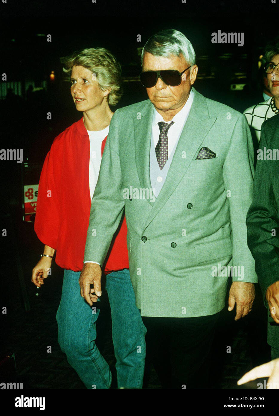 Frank Sinatra singer arrives at Heathrow Airport London Stock Photo - Alamy