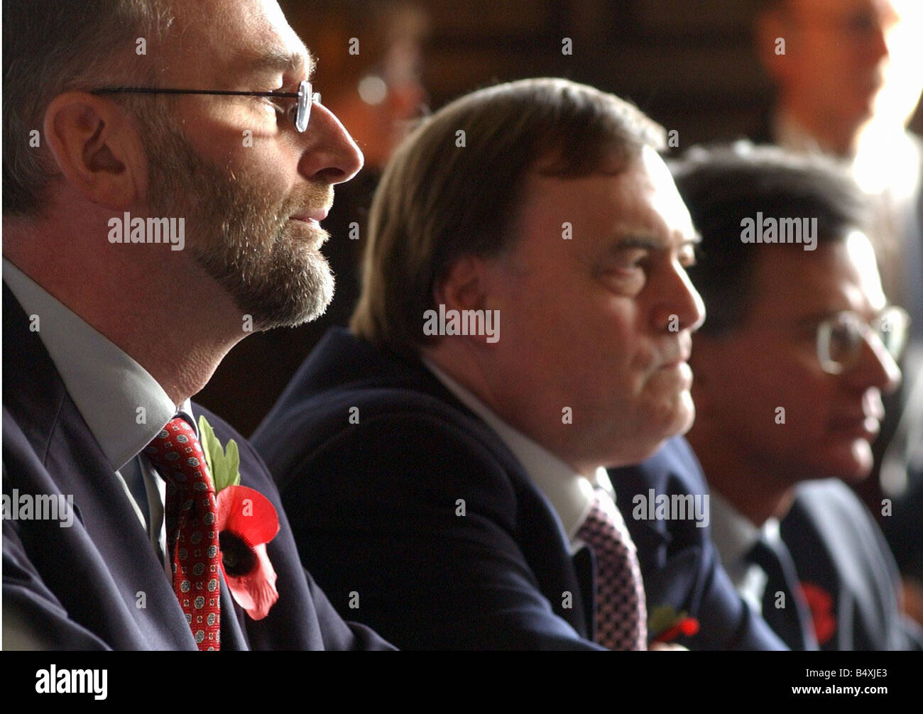 Newcastle Council s Tony Flynn with John Prescott and Stephen Byers ...