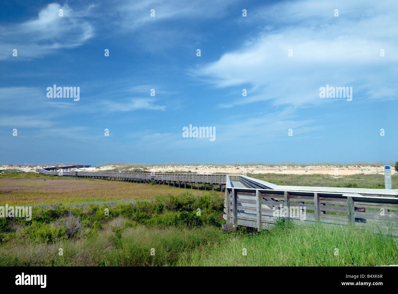 Beach access ramp on Anastasia Beach, St. Augustine Florida Stock Photo ...