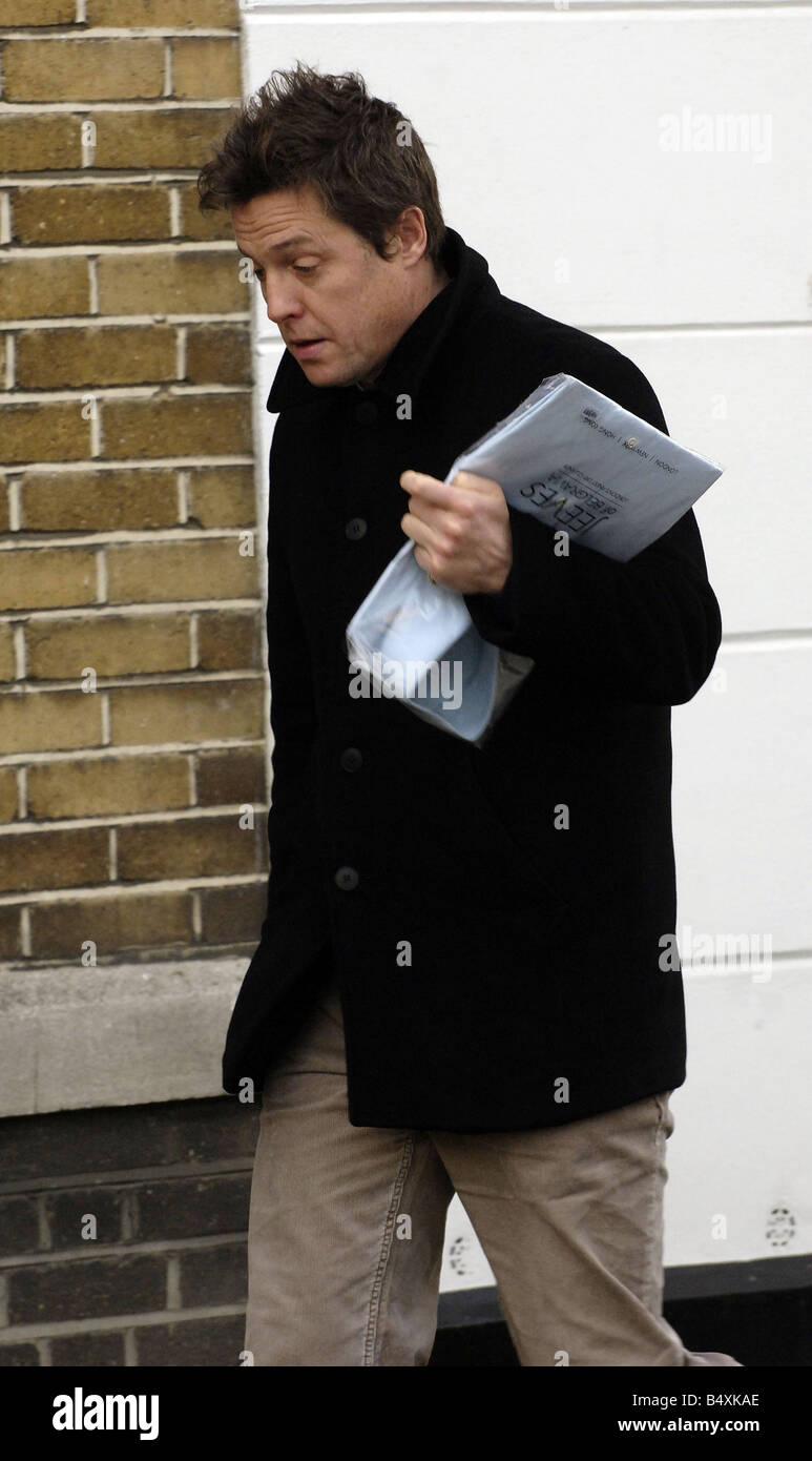 Hugh Grant leaves his Chelsea home after it was announced that has ...