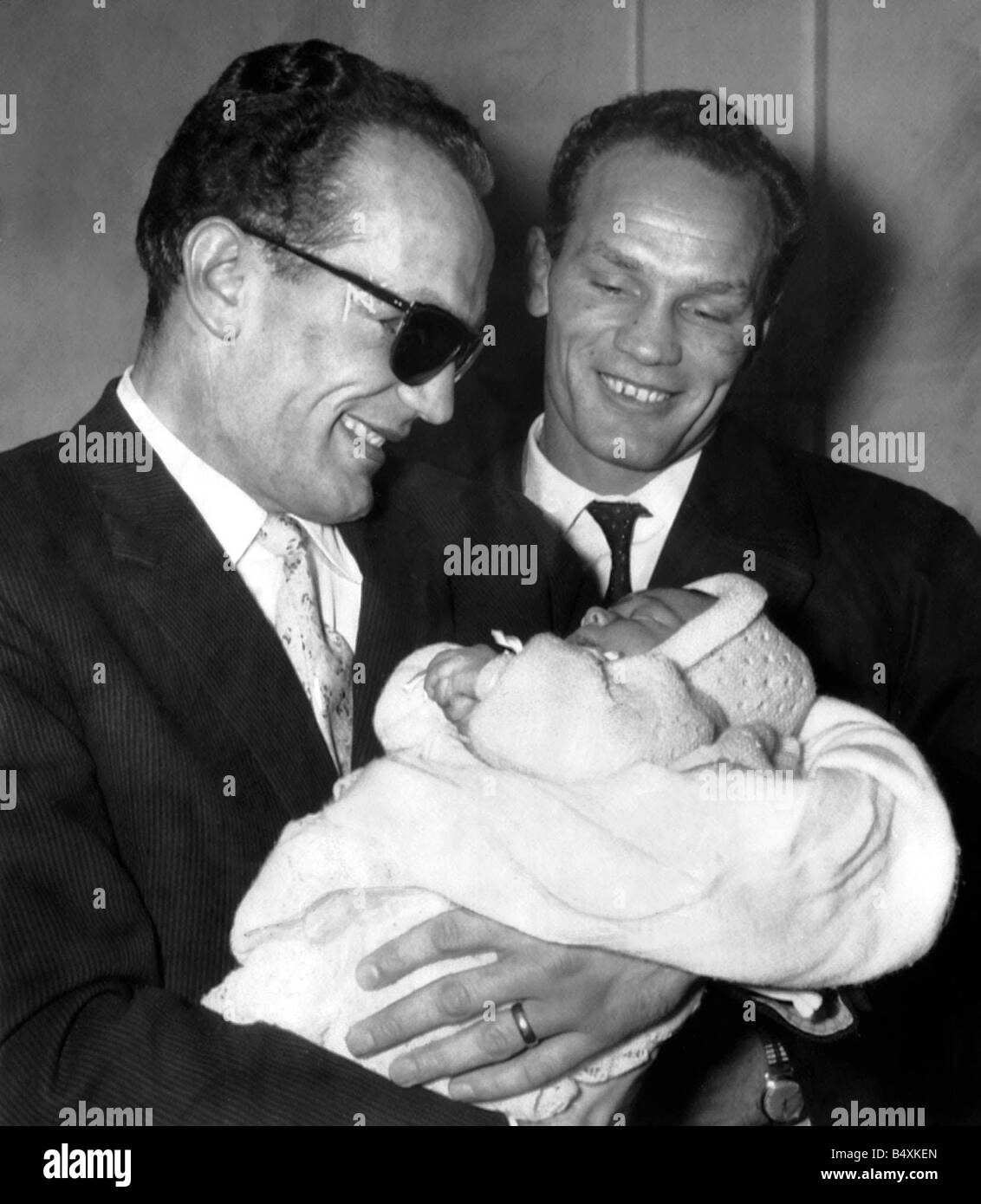 Henry Cooper British boxer with his twin brother Jim Cooper Dec 1960 ...