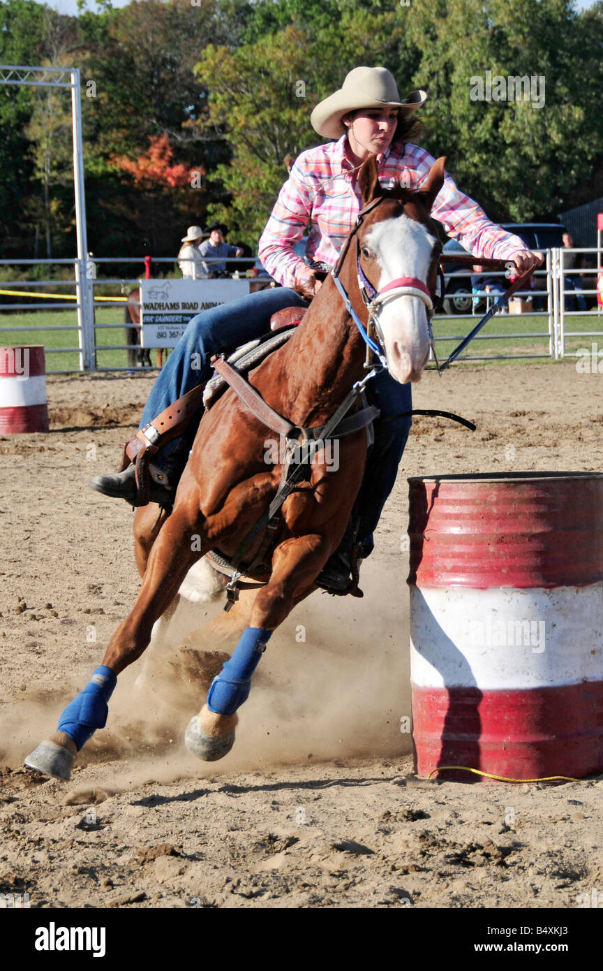 High School Boys and Girls Rodeo Competition Port Huron Michigan Stock ...