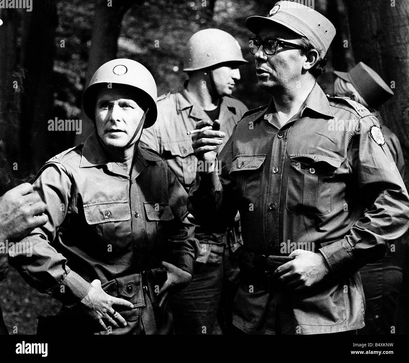 Eric Morecambe Ernie Wise Comedians wearng rebel uniforms Stock Photo ...