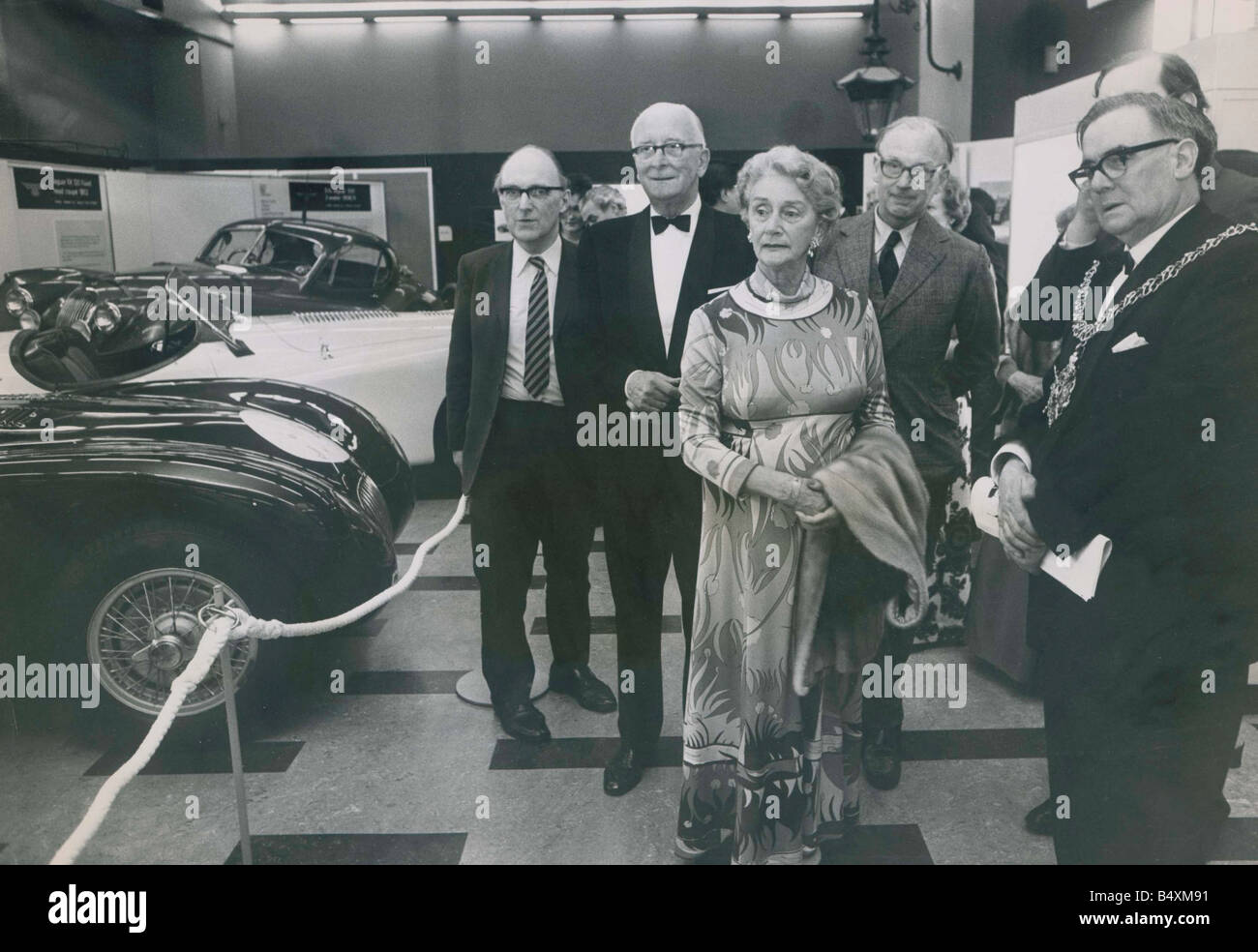 Sir William Lyons and Lady Lyons pictured at the opening of the Jaguar ...
