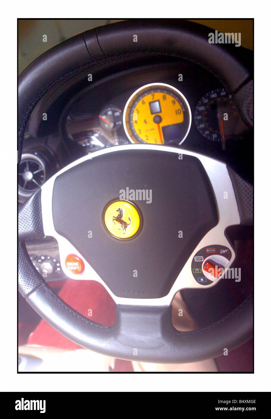 Interior view of a red Ferrari 430 Stock Photo - Alamy