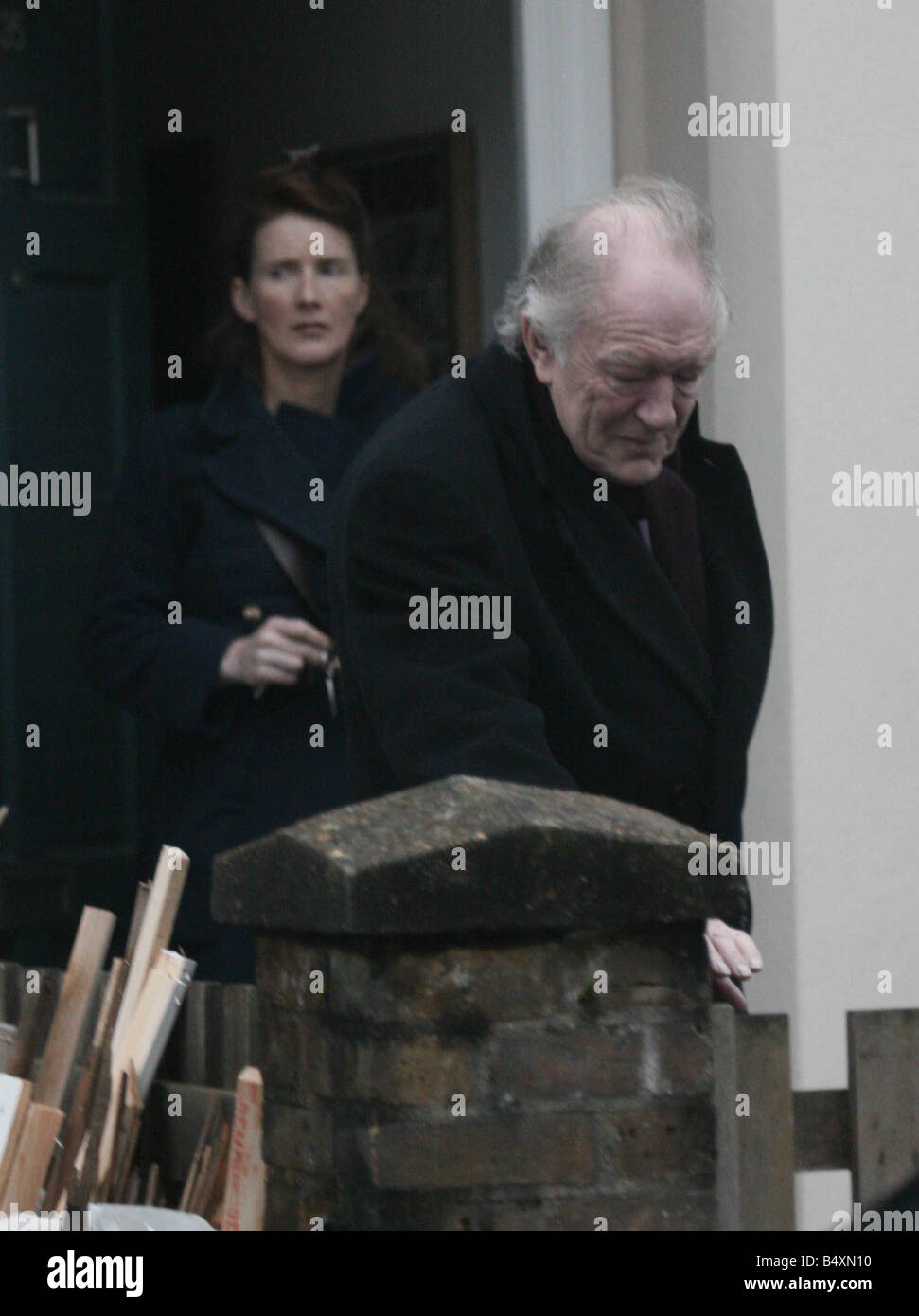 micheal gambon and phillipa hart leave her west london home afte pix ...