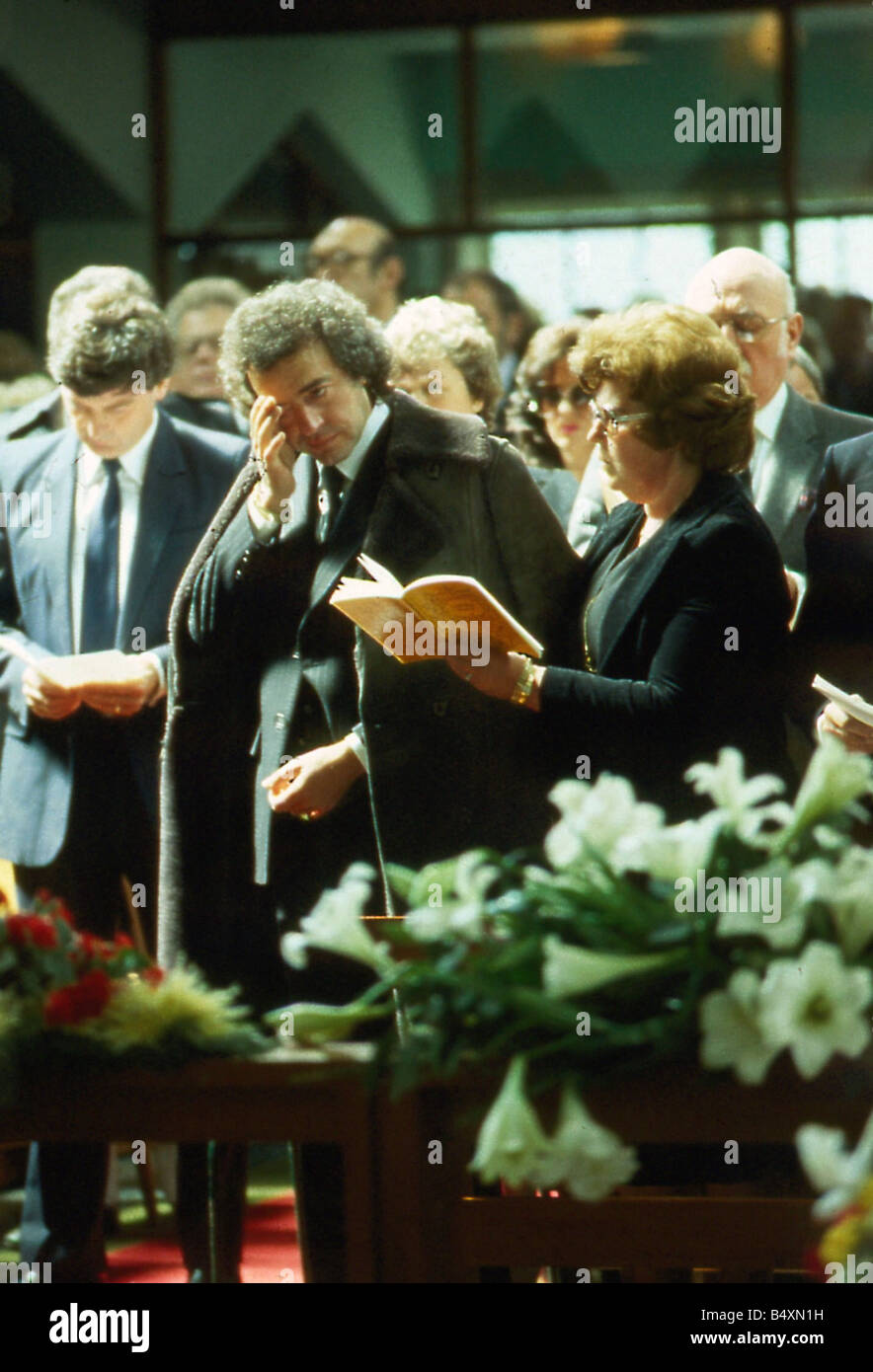 Alan Lake at wife Diana Dors funeral May 1984 Stock Photo - Alamy