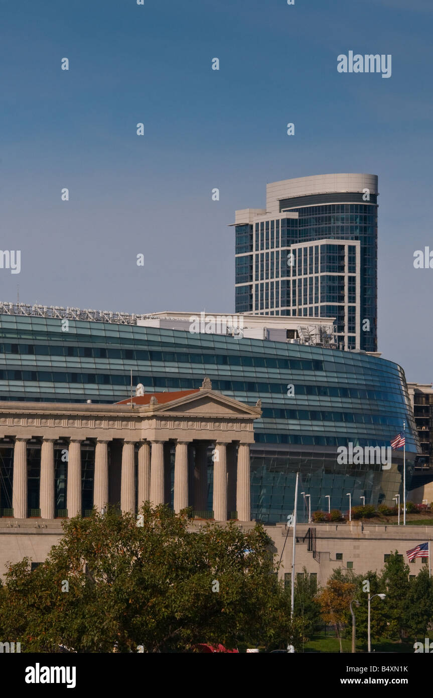 Chicago Soldier Field entrance Stock Photo - Alamy