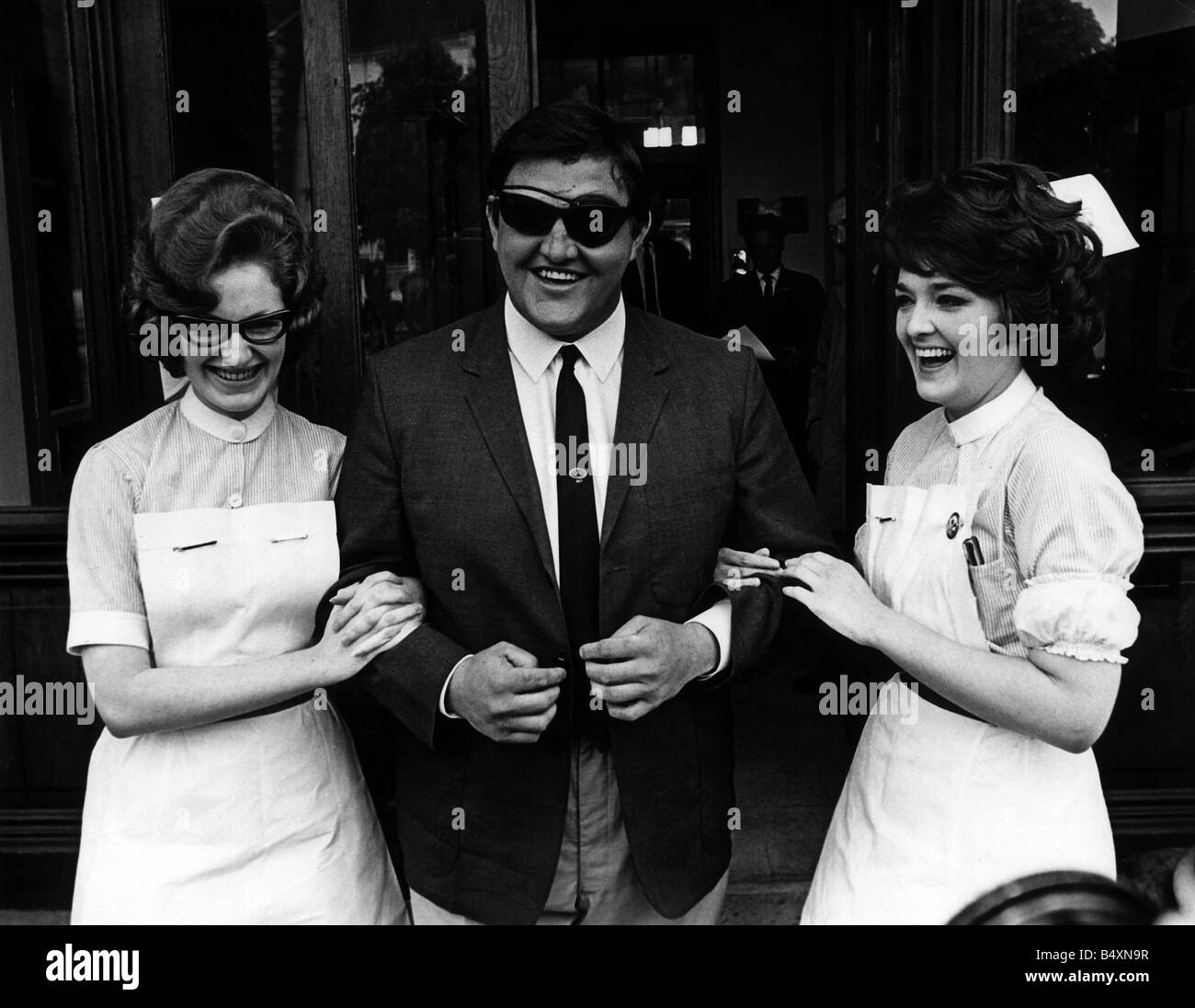 Colin Milburn June 1969 Cricket player pictured with nurses as he ...