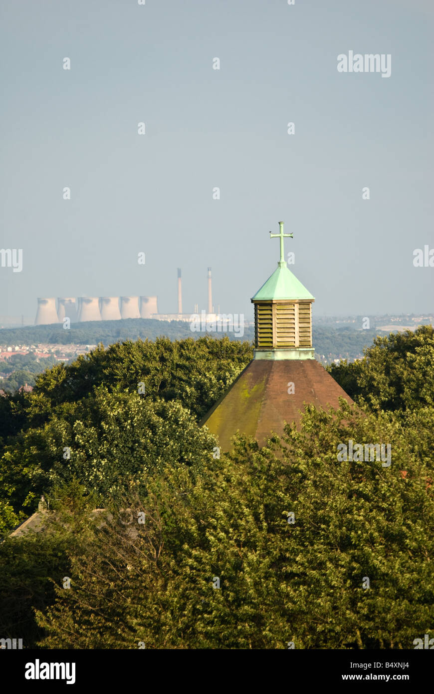 St. Paul's Church with the Ferry Bridge power station on the background ...
