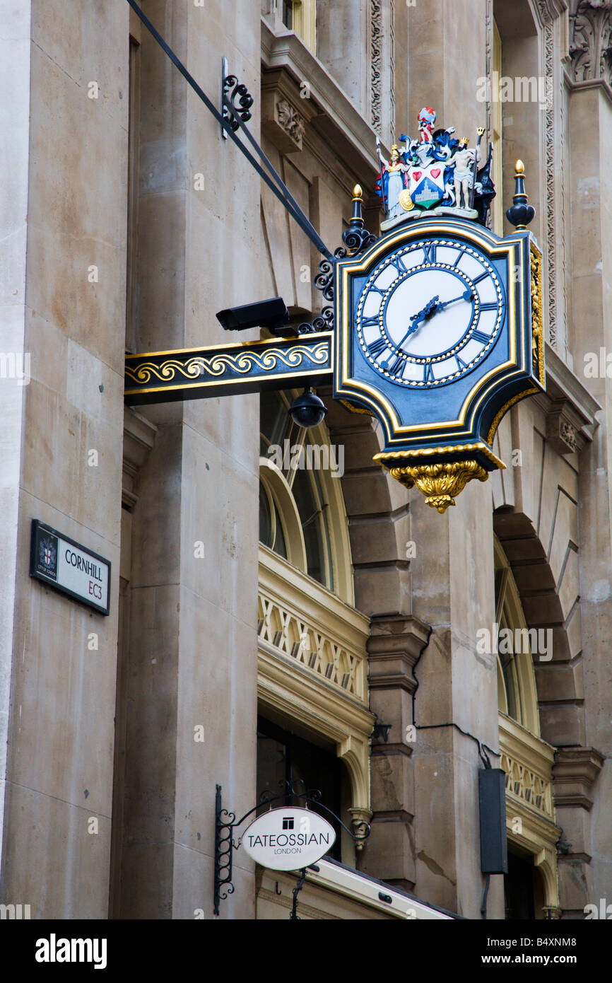Royal Exchange Clock Cornhill London England Stock Photo - Alamy