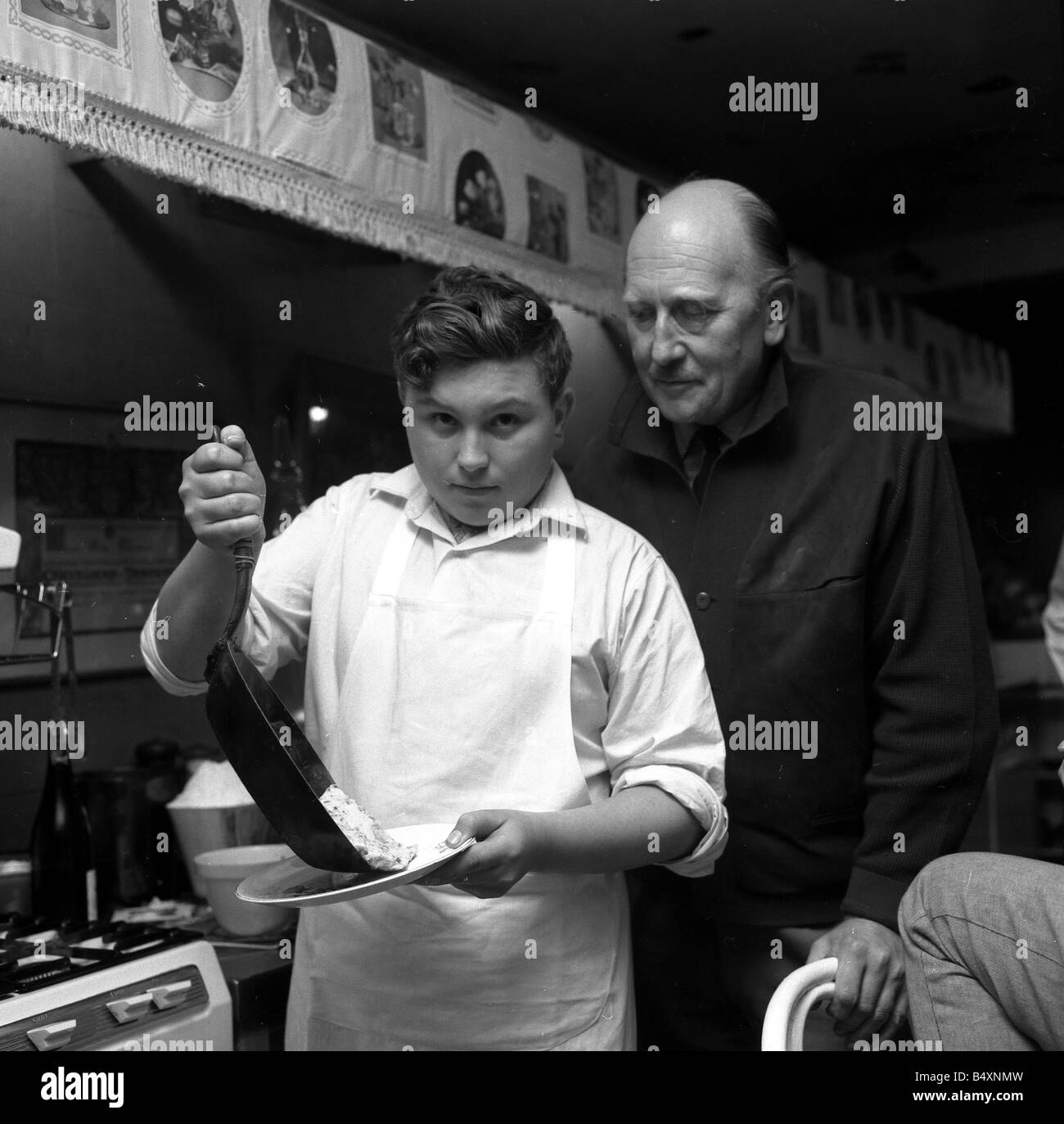 Fanny Craddock's Kitchen;Right Johnny Craddock with pupil cook John ...
