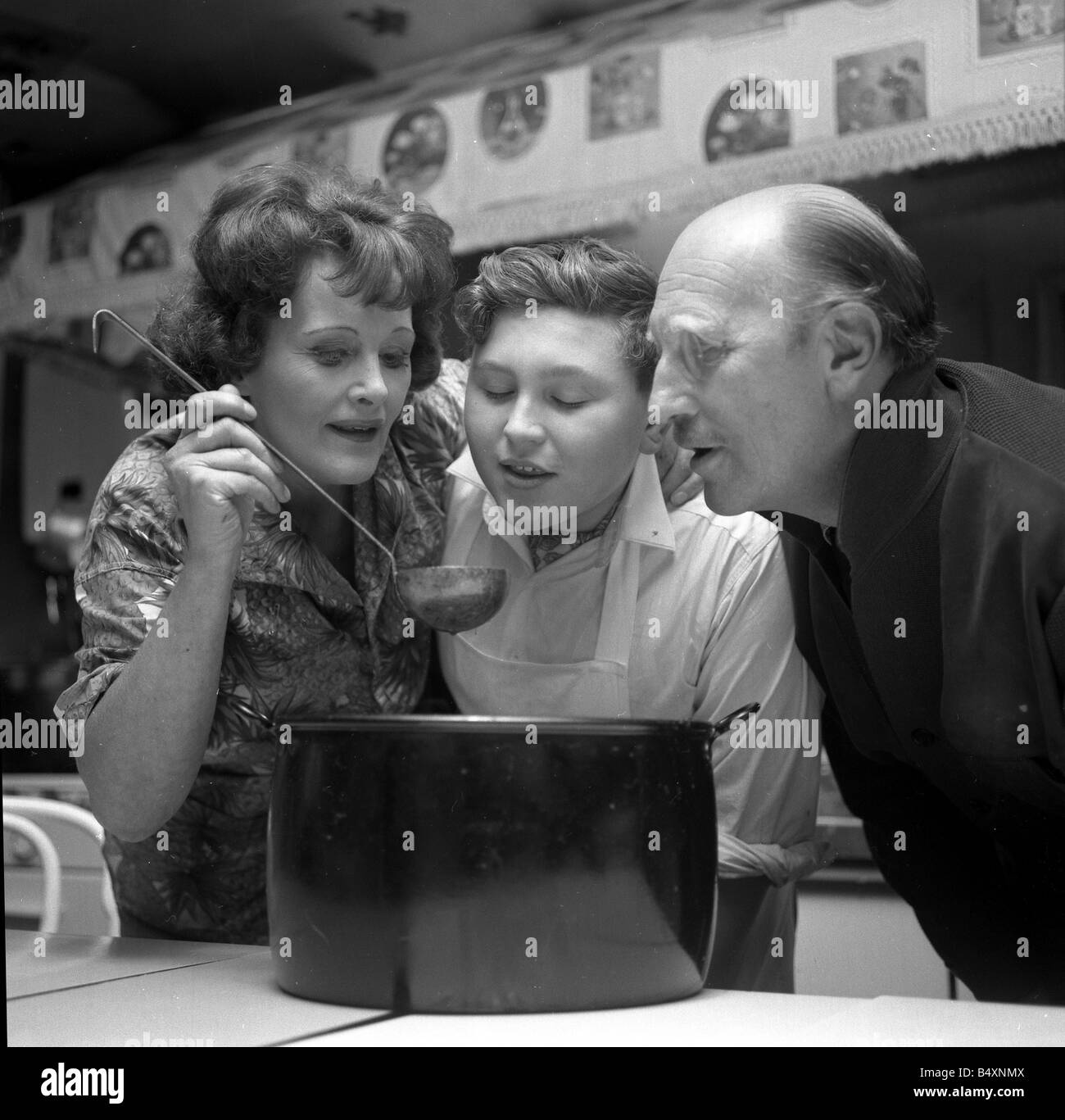 Fanny Craddock's Kitchen;Right Johnny Craddock with pupil cook John ...