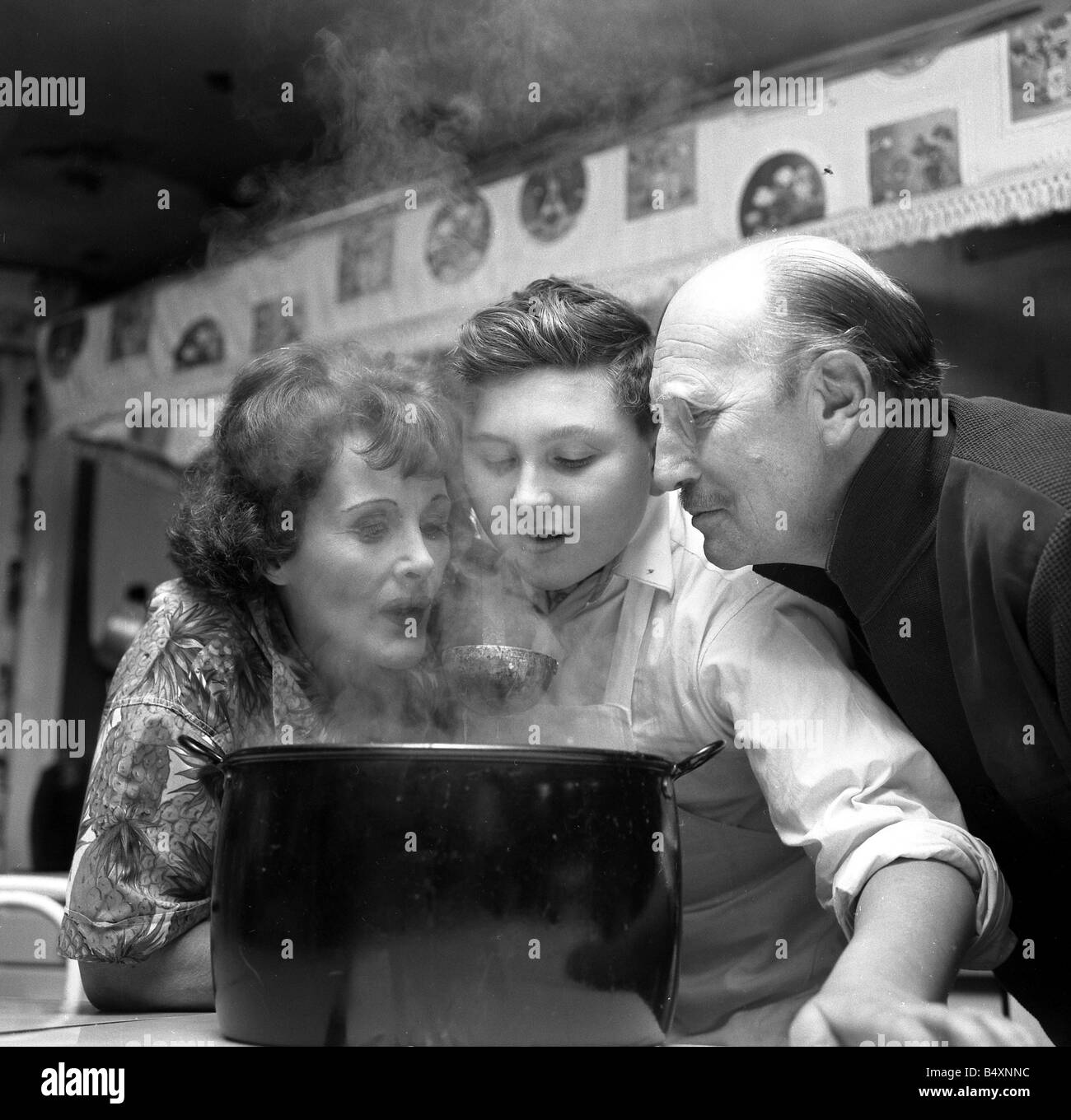 Fanny Craddock's Kitchen;Right Johnny Craddock with pupil cook John ...