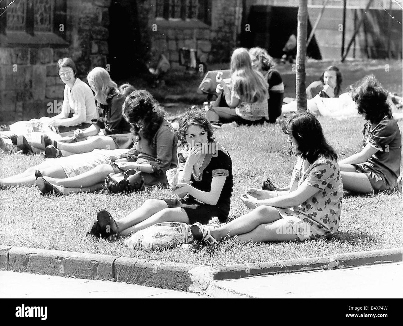 Sun bathing 1970s hi-res stock photography and images - Alamy