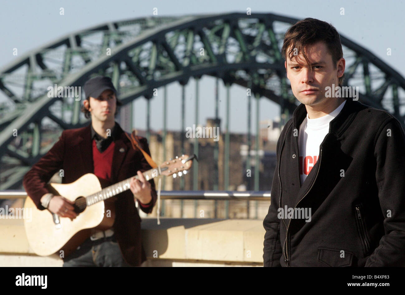 Maximo Park band members Paul Smith left hat and Lukas Wooller help ...