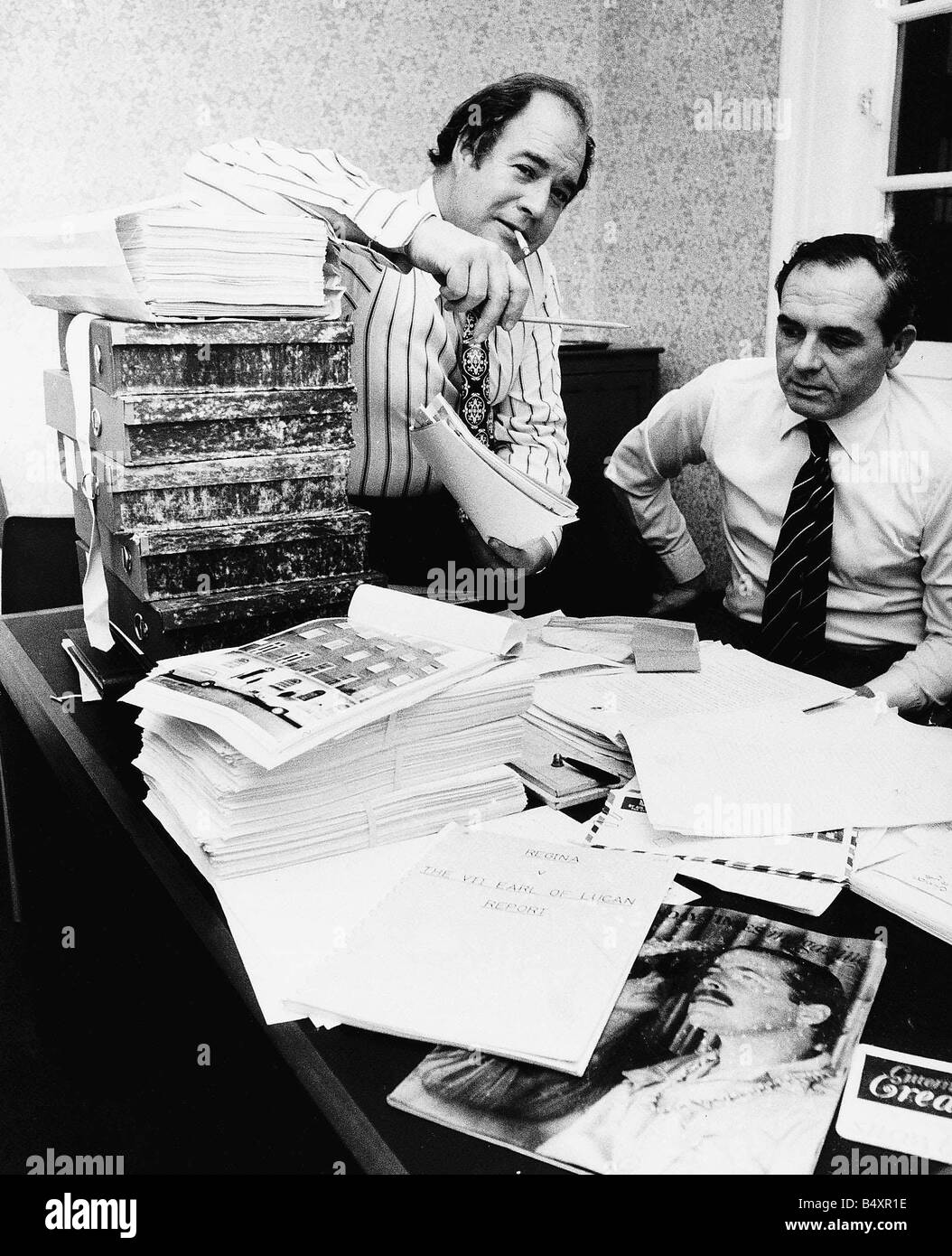 Lord Lucan Detectives left is Detective Chief Inspector David Gerring ...