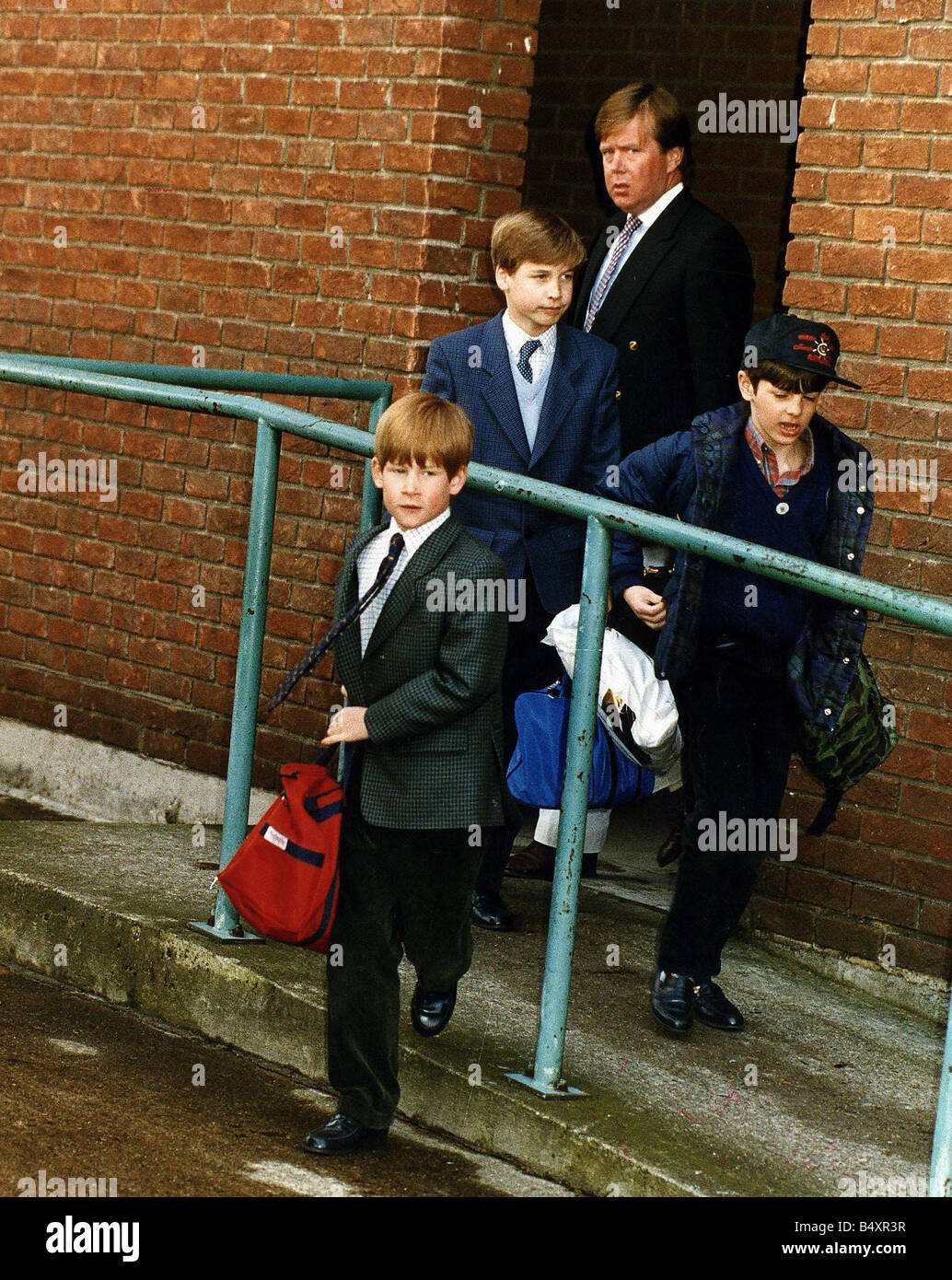 Prince William and his brother Harry at Heathrow Stock Photo - Alamy