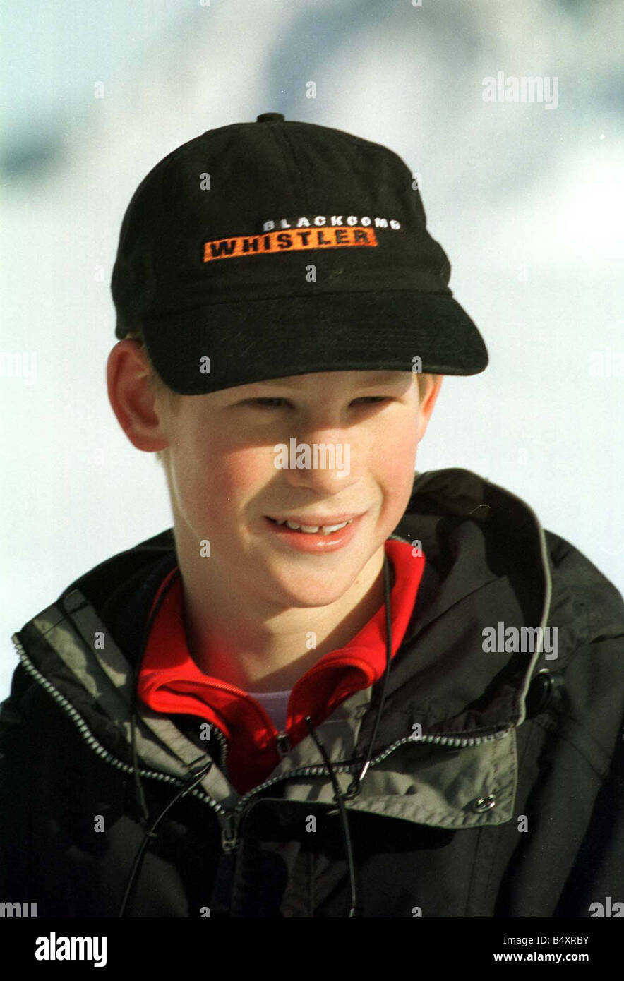 Prince Harry skiing in Klosters Switzerland in January 1999 Stock Photo ...
