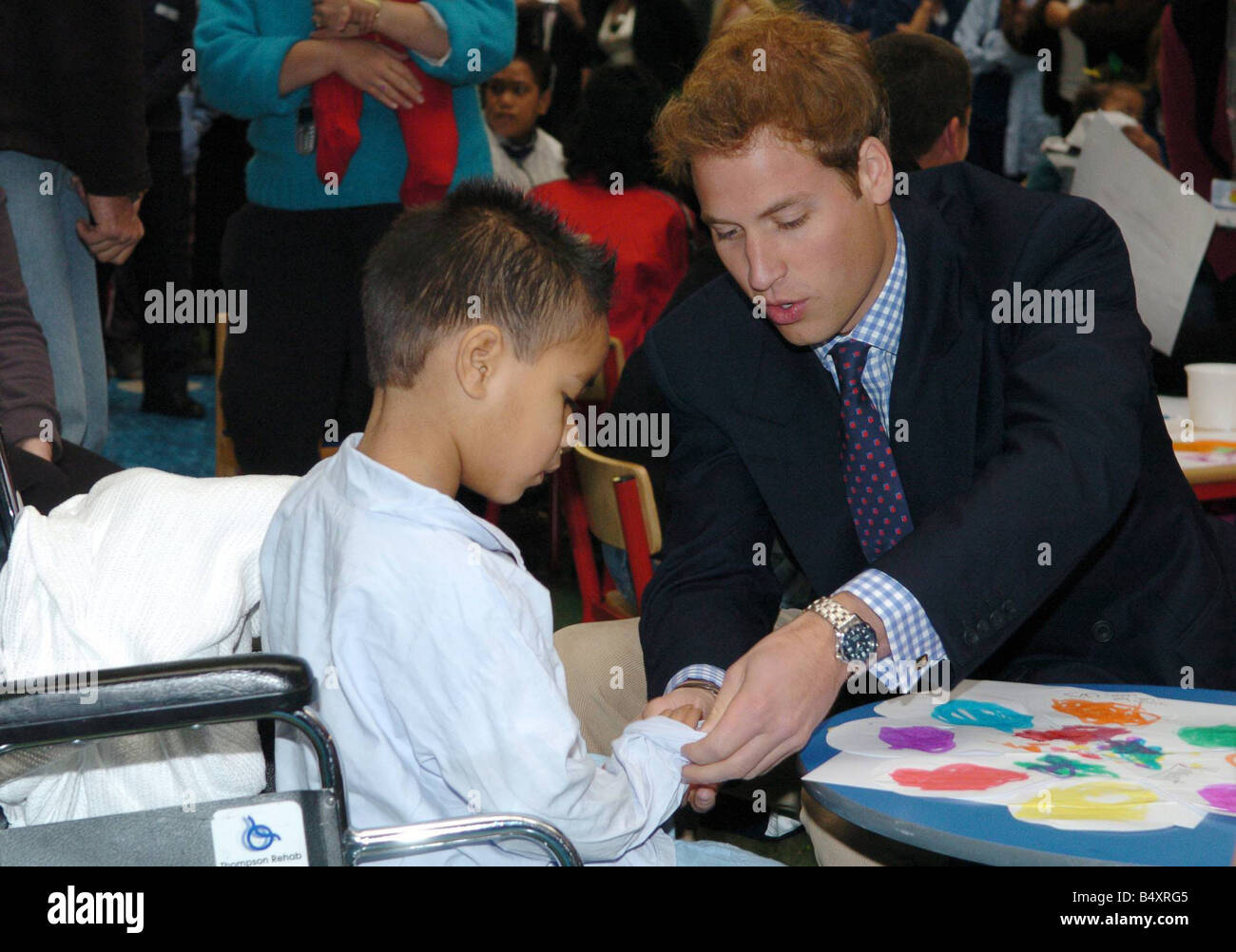 Prince William visits the Auckland childrens Hospital New Zealand ...
