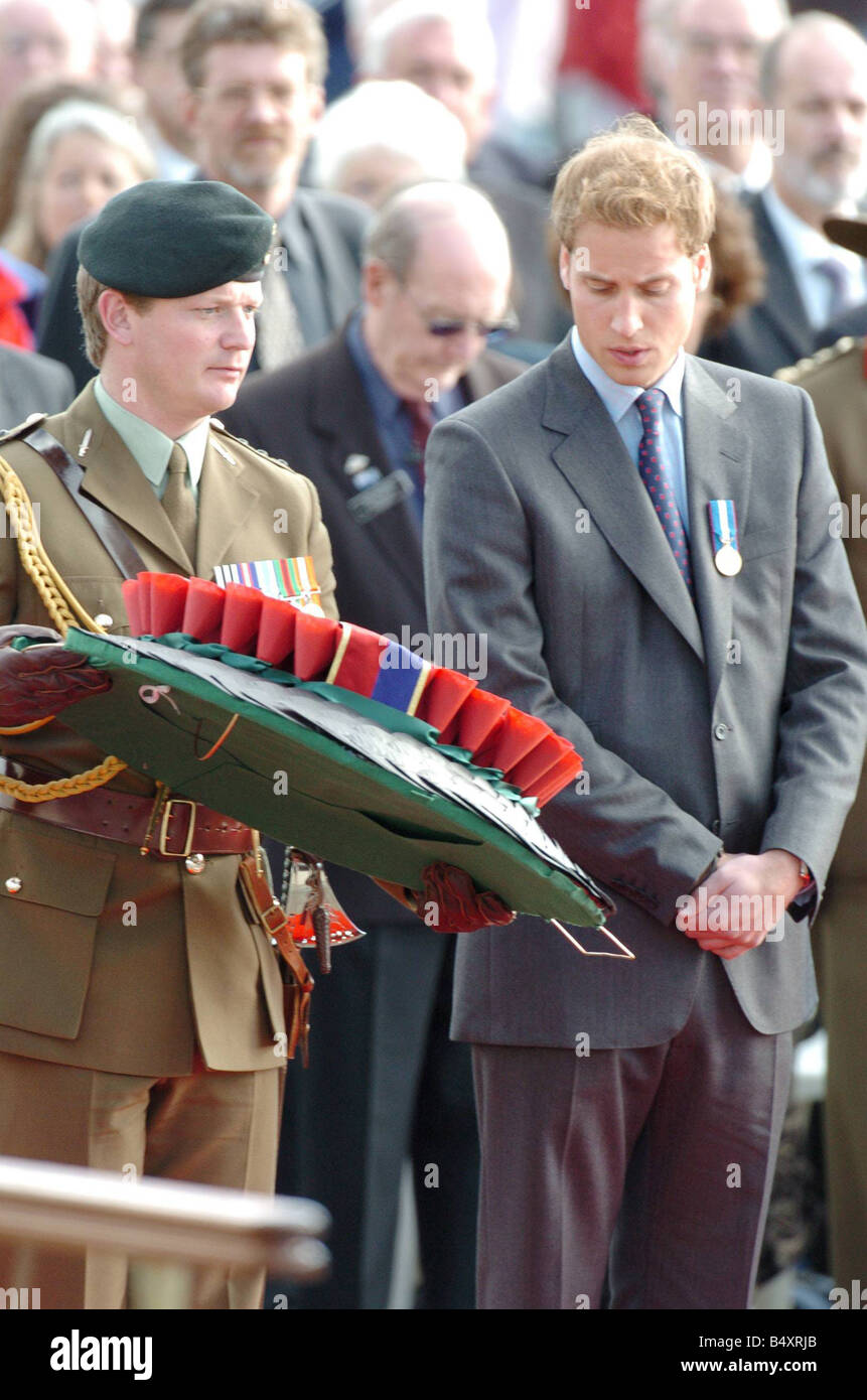 Prince William at the Auckland Cenotaph New Zealand July 2005 Stock ...