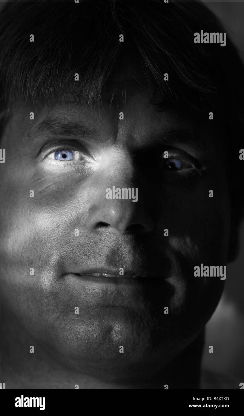 Man's Face Black And White Stock Photos & Man's Face Black And White ...