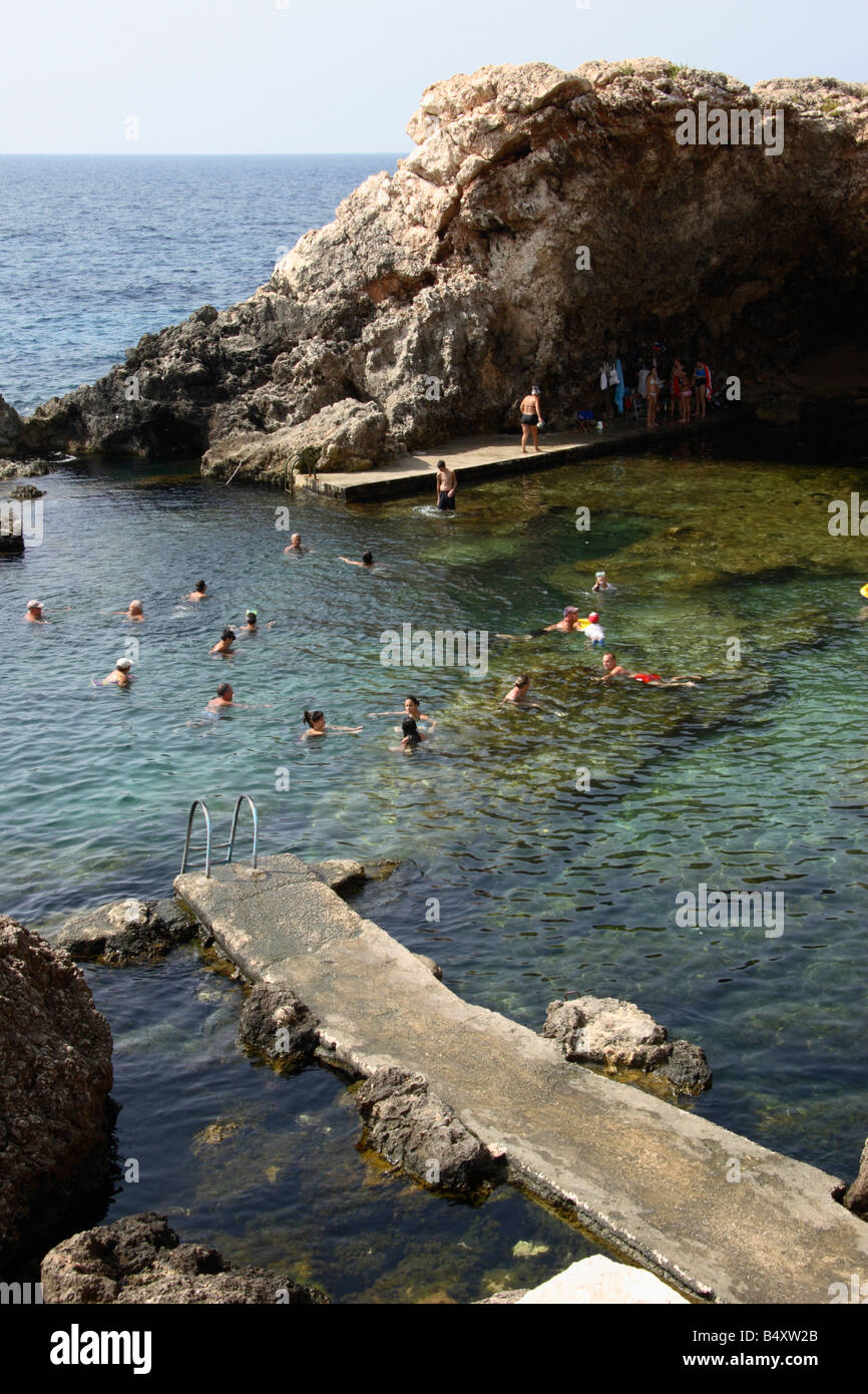 The bay at Ghar Lapsi, Malta Stock Photo - Alamy