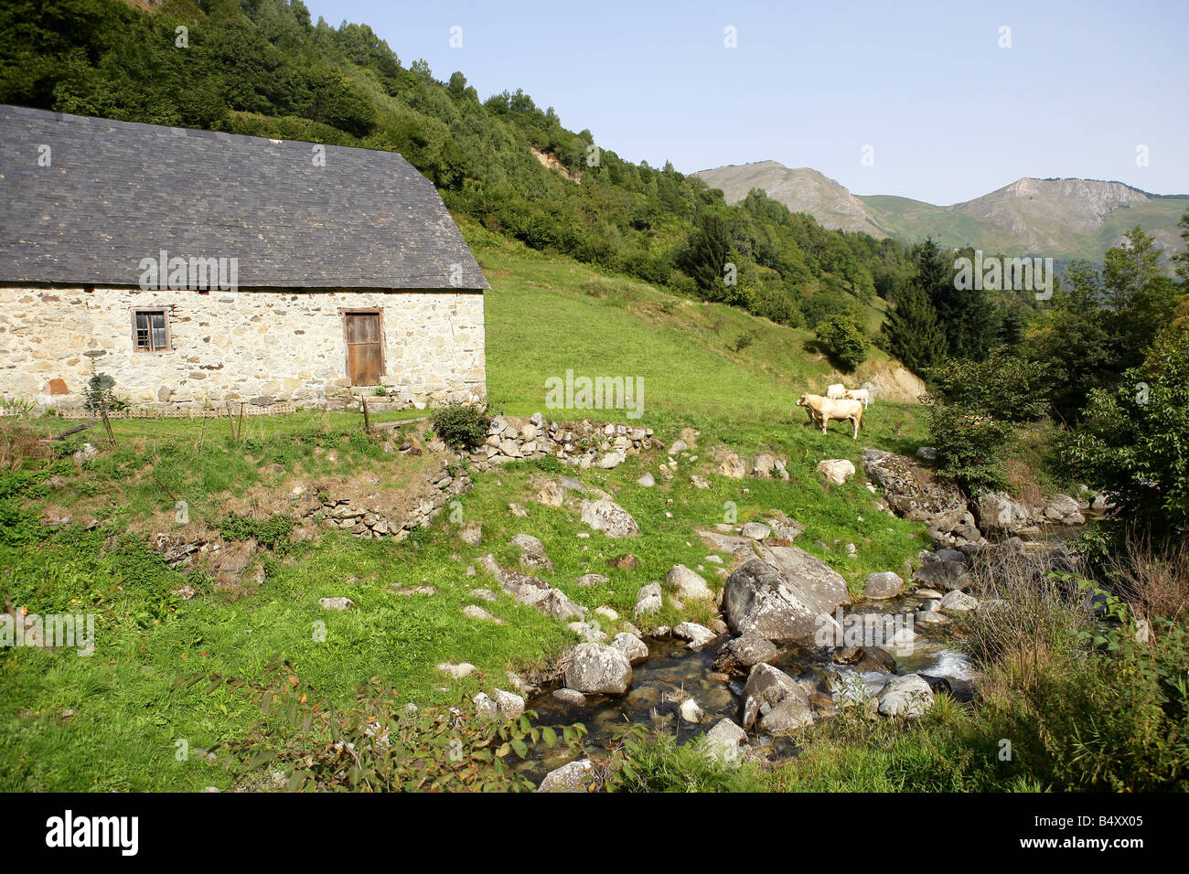 House on landscape Stock Photo - Alamy