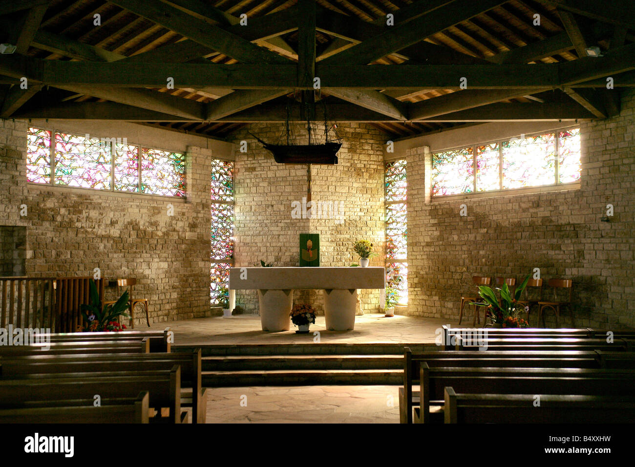 Interior view of chapel Stock Photo - Alamy