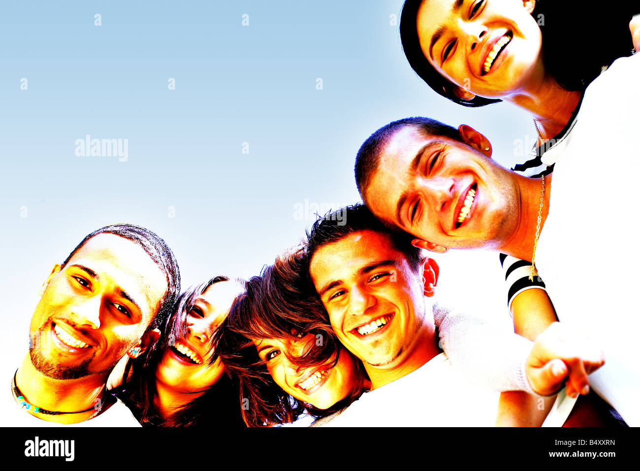Friends smiling, portrait Stock Photo - Alamy