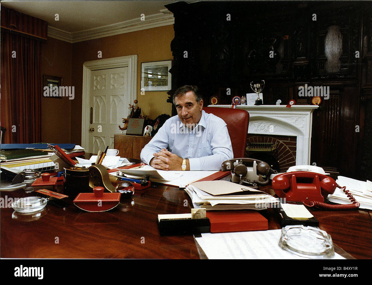 Bernard Matthews a turkey farmer in his office at Great Witchingham ...