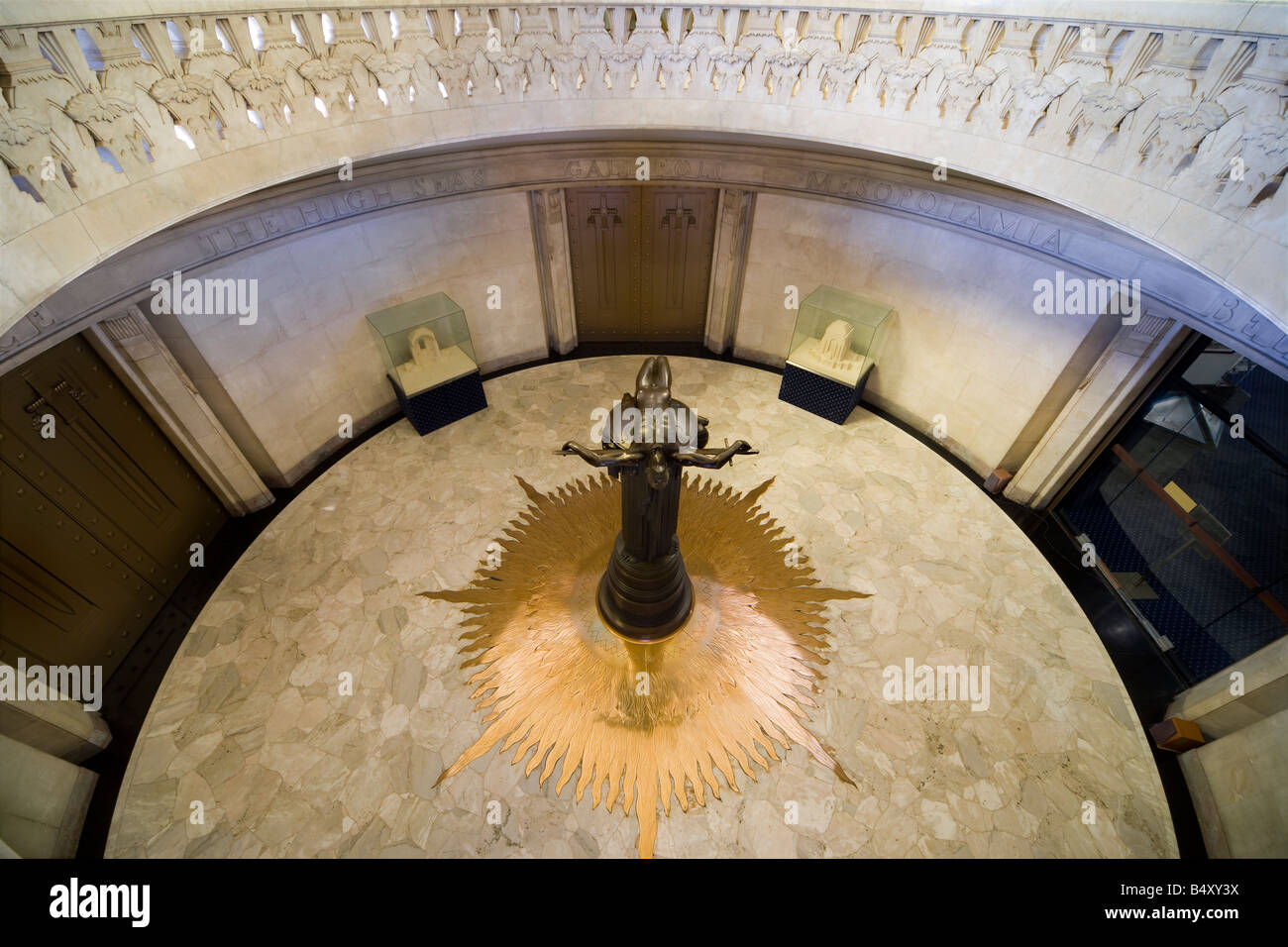 Sacrifice by sculptor Rayner Hoff inside the ANZAC War Memorial, Sydney ...