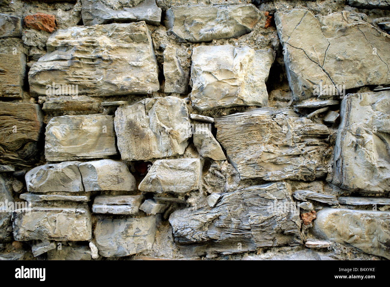 Ancient stone wall, full frame Stock Photo - Alamy