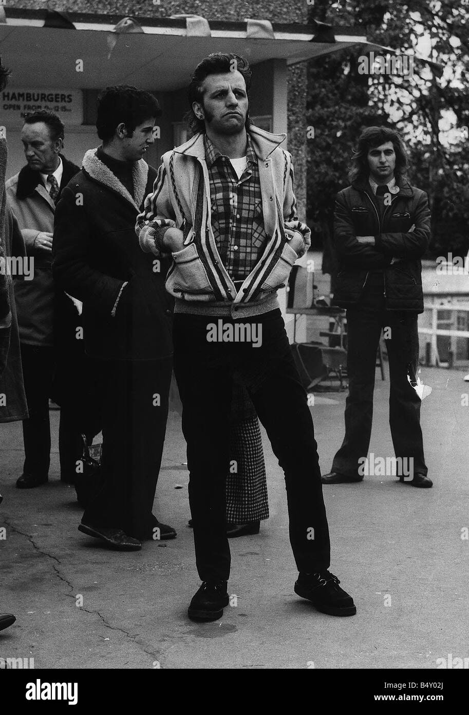 The Beatles drummer Ringo Starr Oct 1972 dressed in the late 50 s Teddy ...