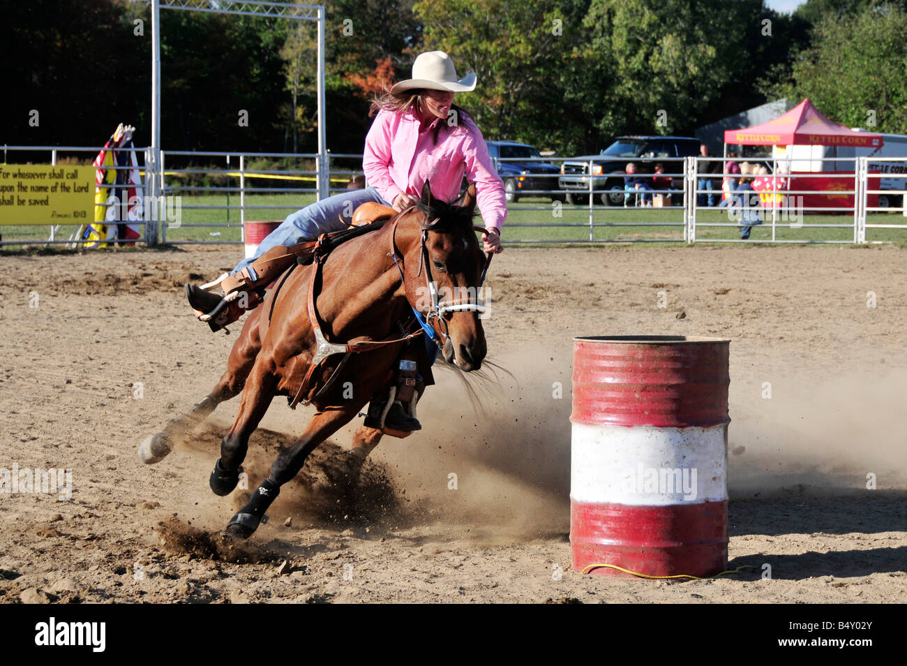 High School Boys and Girls Rodeo Competition Port Huron Michigan Stock ...