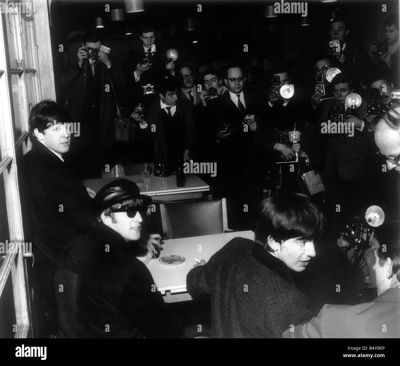 The Beatles in Paris Jan 1964 John Lennon Paul McCartney George ...