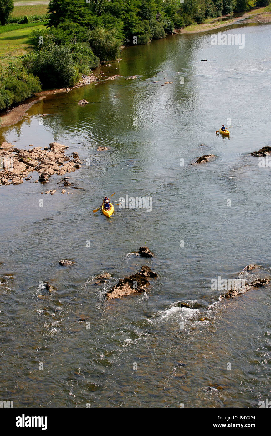 People kayaking in river Stock Photo - Alamy