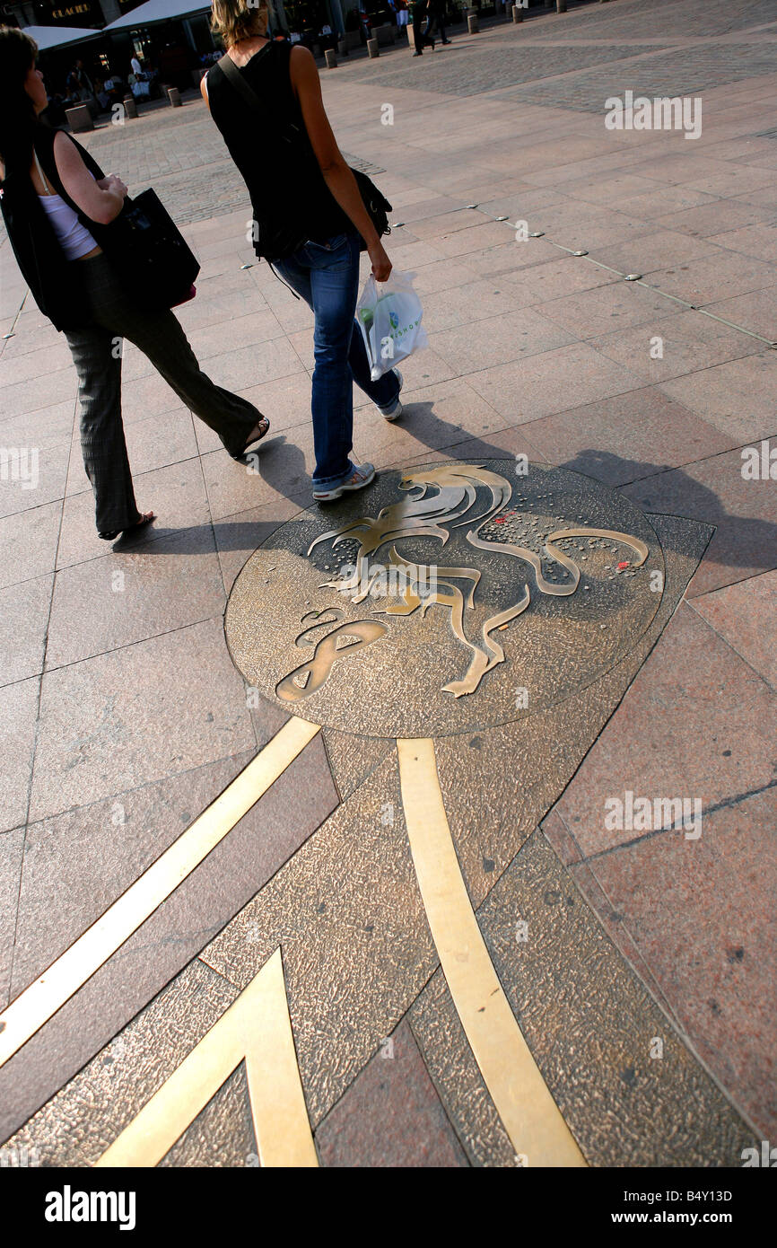 Women walking on pavement Stock Photo - Alamy
