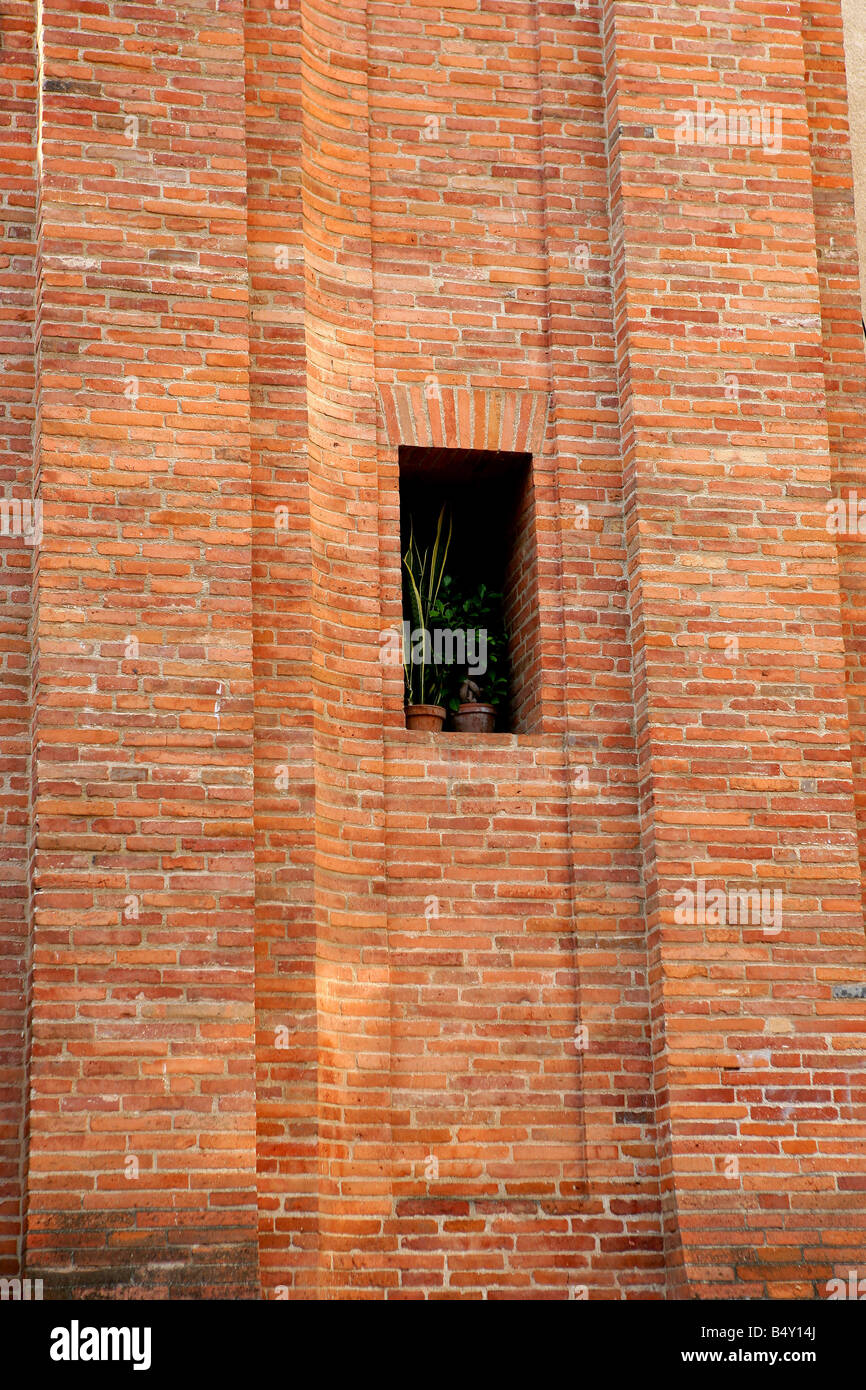 Brick wall with window Stock Photo - Alamy