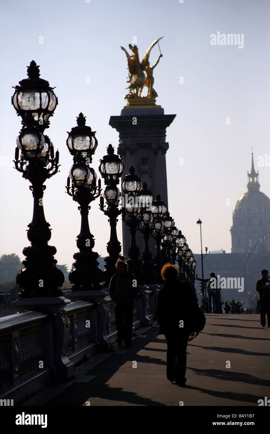 bridge Alexandre III Stock Photo - Alamy