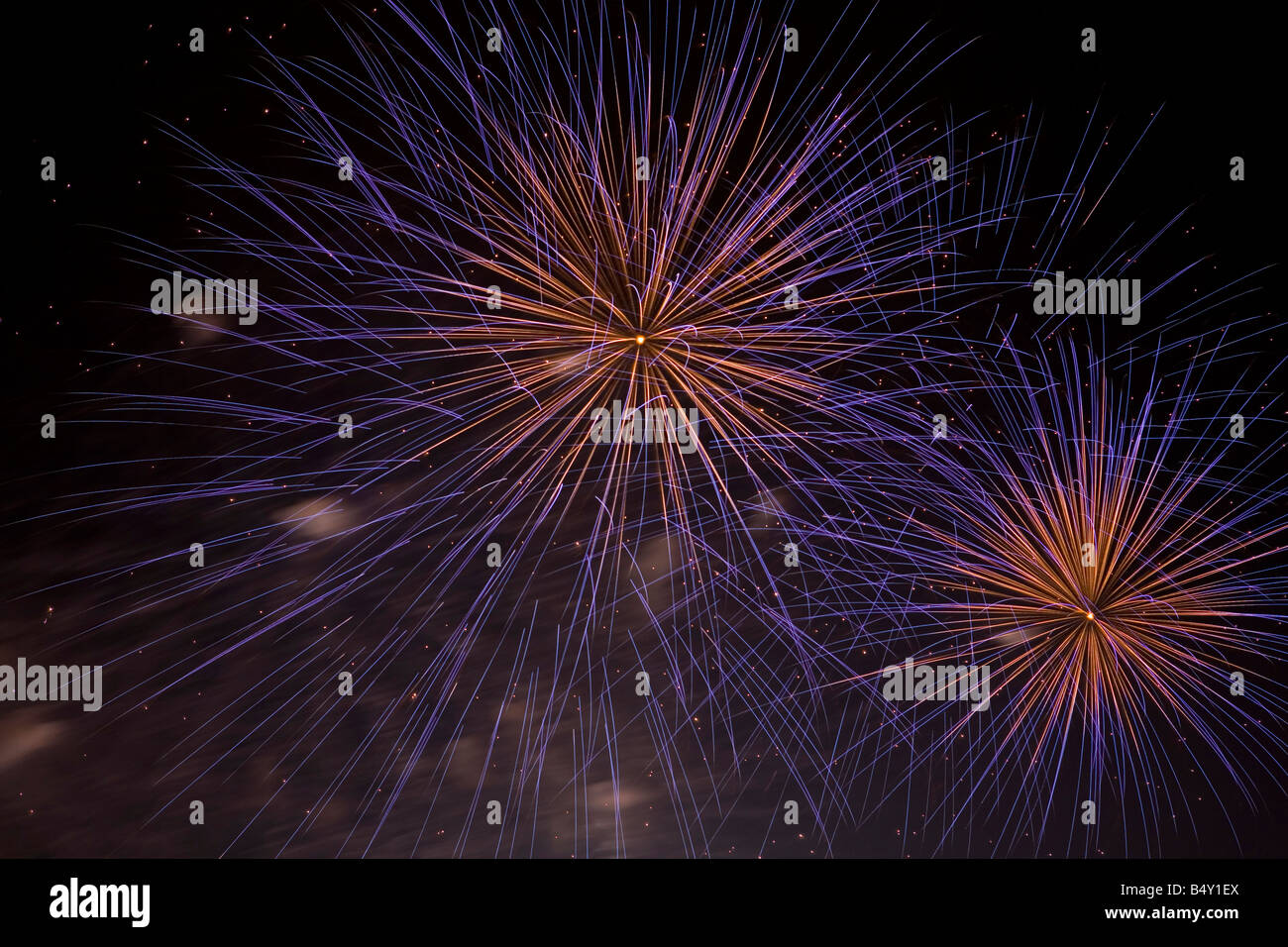 fireworks display at night Stock Photo - Alamy
