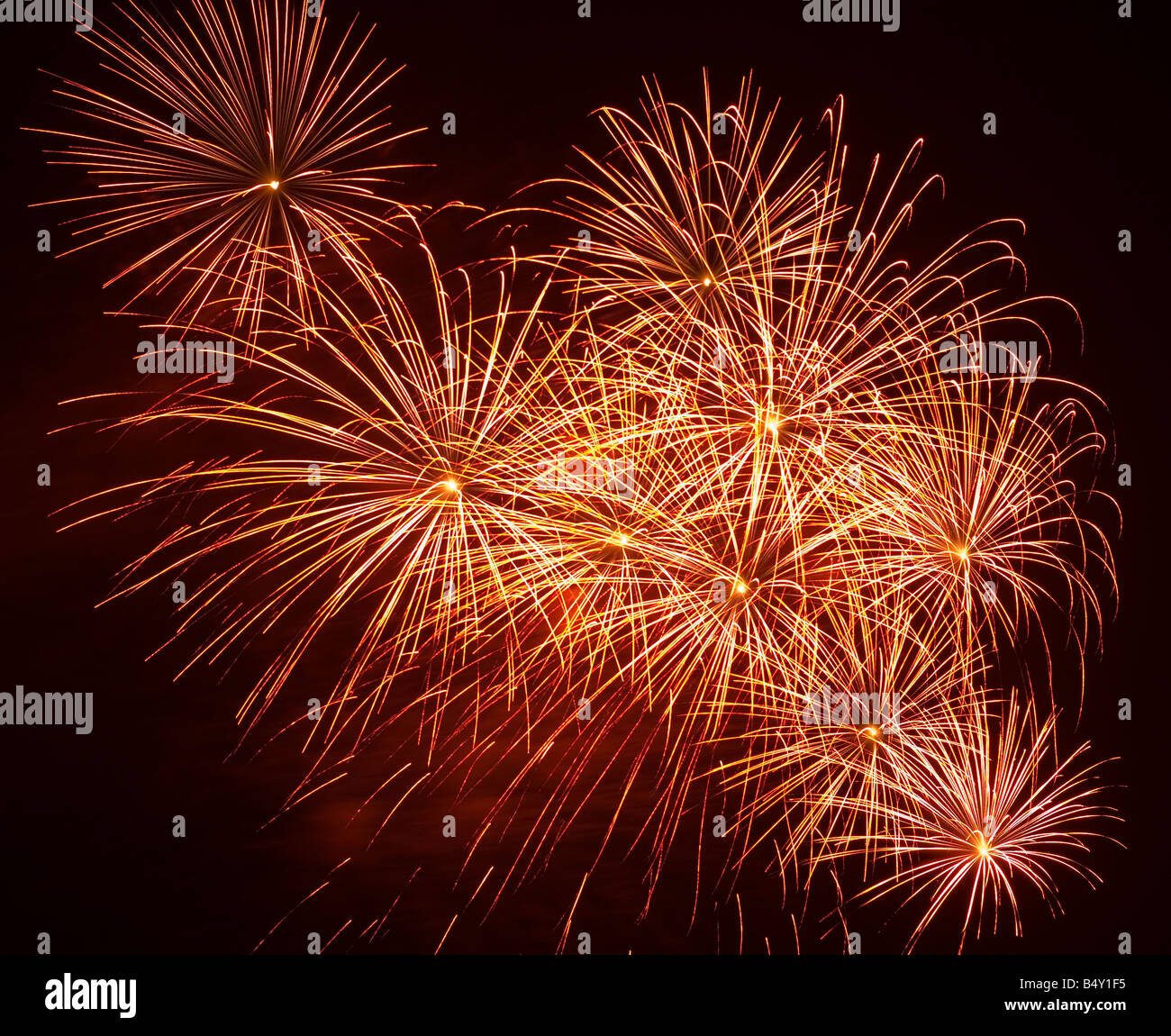 fireworks display at night Stock Photo - Alamy