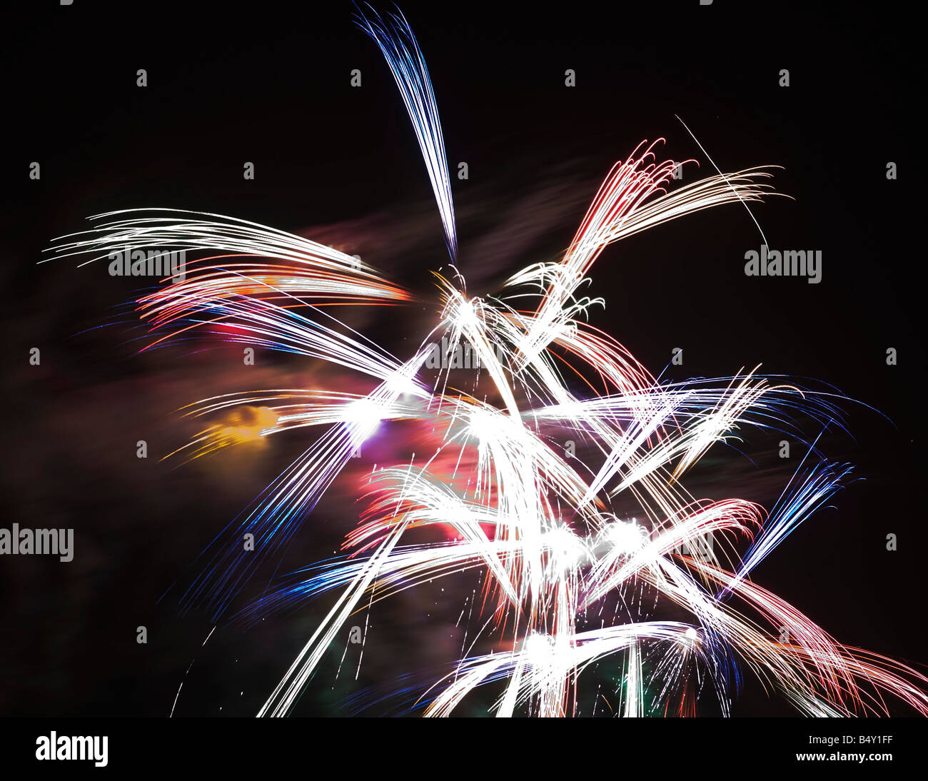 fireworks display at night Stock Photo - Alamy
