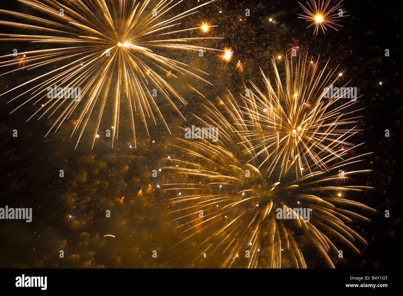 fireworks display at night Stock Photo - Alamy