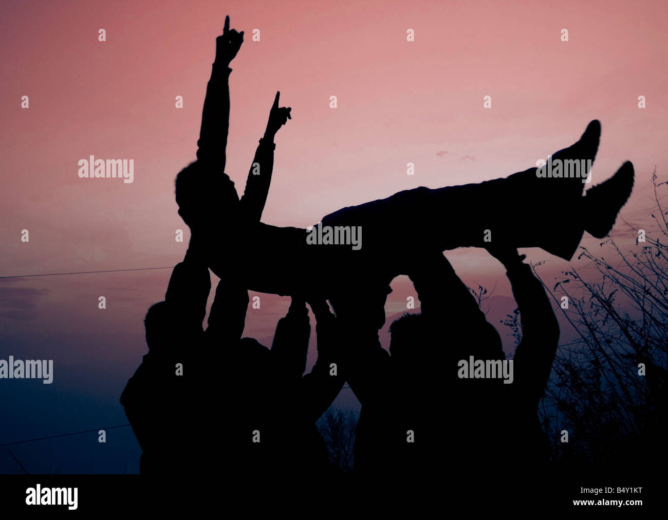 young people at the sunset Stock Photo - Alamy